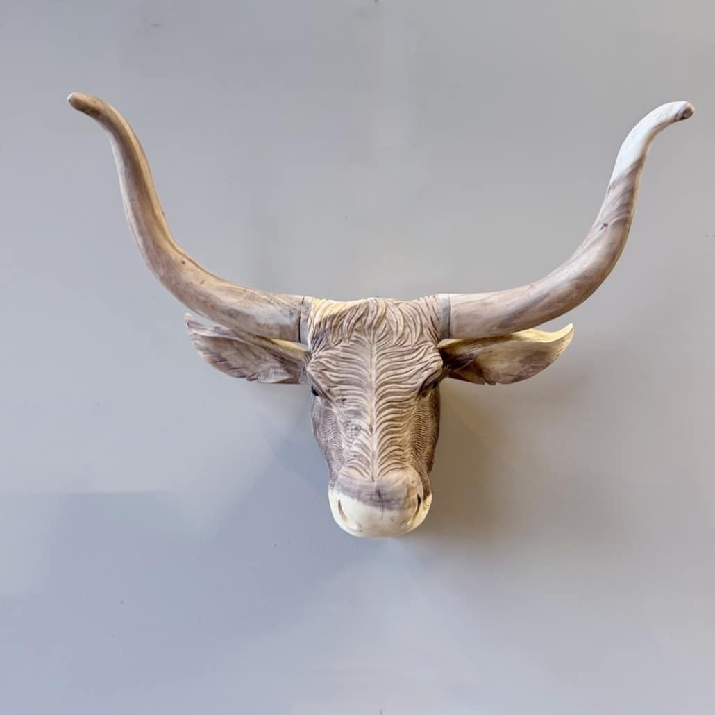 Wanddecoratie buffelkop - Indoteak