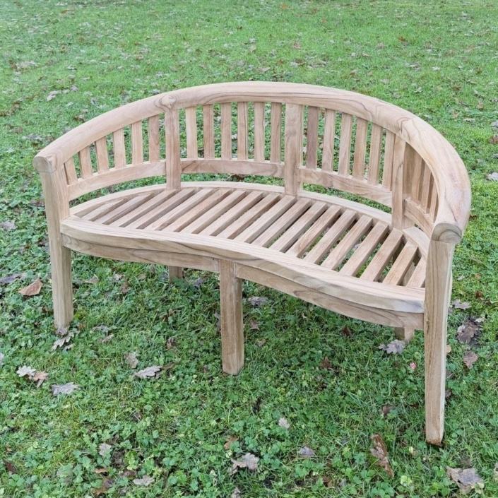 Teakhouten bananen tuinbank - Indoteak